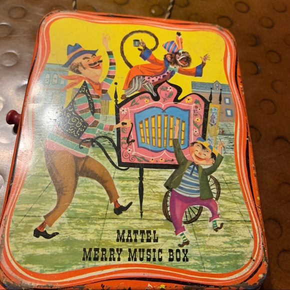 Mattel | Games | 95s Mattel Merry Music Box Band Instruments Monkey ...